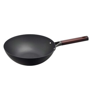 Helen's Asian Kitchen Deluxe Pre-Seasoned Wok, Non-Stick Carbon Steel ...