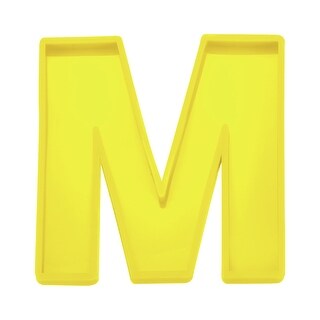 Large Letter Resin Models Alphabet M Silicone Yellow 6" for DIY Crafts ...