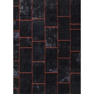 Ahgly Company Machine Washable Contemporary Charcoal Black Area Rugs ...