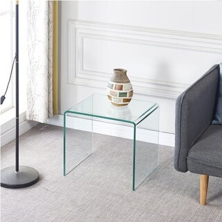 Transparent end table glass coffee table small side table - Bed Bath ...