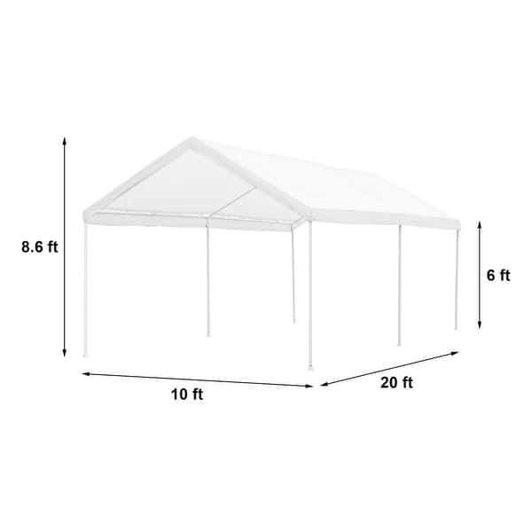 Zenova 10 x 20 ft Gazebo Outdoor Heavy Duty Carport Car Canopy Portable ...
