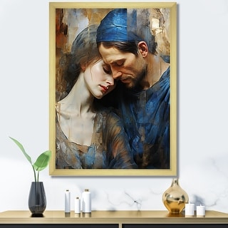 Designart "Pieta Grief Religious Collage" Christianity Framed Canvas ...