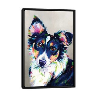 iCanvas "Holly - Border Collie Portrait" by Eve Izzett Framed - Bed ...