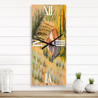 Designart 'Little Farm In Countryside' Country Large Wall Clock - Bed ...