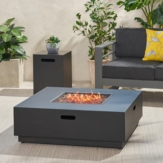 Wellington Outdoor 40-Inch Square Fire Pit with Tank Holder by ...