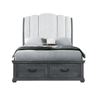Rowan Grey Storage King Bed - Bed Bath & Beyond - 41229852