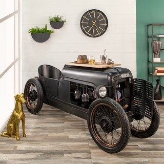 Metal 41"h Race Car Wine Rack, Black 37.0"H - 92.0" x 30.0" x 37.0 ...