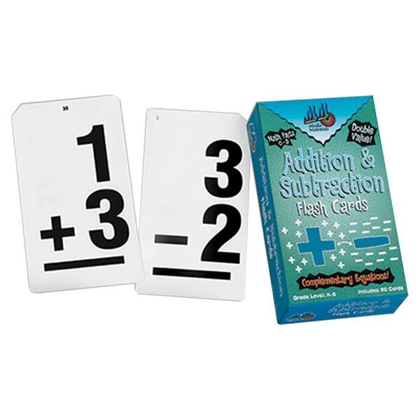 (3 Pk) Double Value Vertical Flash Cards Addition Subtraction - Bed ...