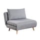 Upholstered Convertible Tri-Fold Chair with Pillow and Hideaway Legs ...