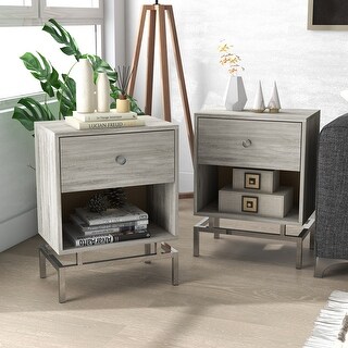 Camelia Contemporary 18-inch 1-Drawer Side Table by Furniture of ...
