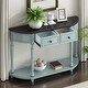 Antique Blue Console Table Wood Sofa Table Living Room Entryway Table ...