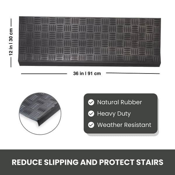Envelor Indoor Outdoor Non-Slip Step Mats Stair Treads Rubber Step Mats ...