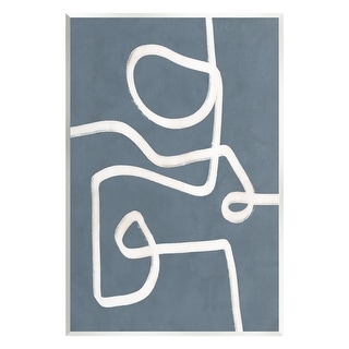 Stupell Abstract Squiggle Shape Contemporary Paint Stroke Design Wood ...