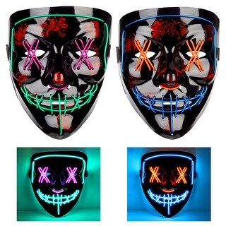 Halloween V-shaped double X-eye LED light mask - Bed Bath & Beyond ...
