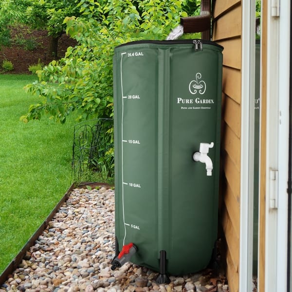 Rain Barrel - Collapsible Water Container for Catching Rainwater ...