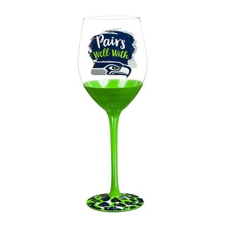 Seattle Seahawks, 17 oz Stemmed Wine Glass w/ Gift Box - Bed Bath ...