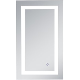 Elegant Lighting Helios 30" x 18" Rectangular Frameless Wall Mounted ...