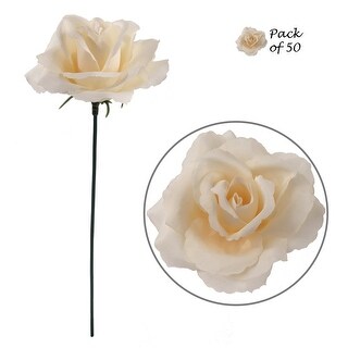 50-Pack: Ivory Rose Picks, 8" Long, 3" Wide by Floral Home - Bed Bath ...