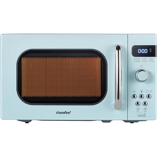 Retro Compact Microwave 0.7 Cu.Ft, 9 Preset Menus, Mute Function, 700W ...
