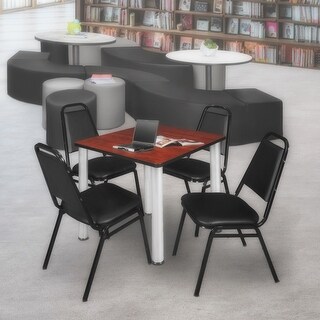 Regency Seating Kee Black Laminate 30-inch Square Breakroom Table and ...