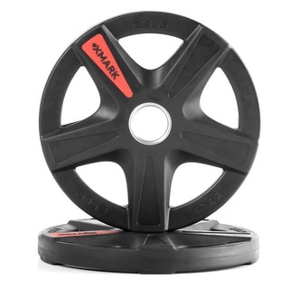 XMark TEXAS STAR 25 lb Pair Rubber Coated Olympic Weights XM-3389-25-P ...