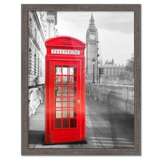 38x24 Frame Pewter Picture Frame - Complete Modern Photo Frame - Bed ...