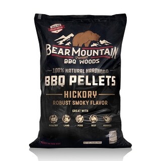 Bear Mountain Hickory Cooking Pellets Robust Smoky Flavor 20lb Bag BBQ ...