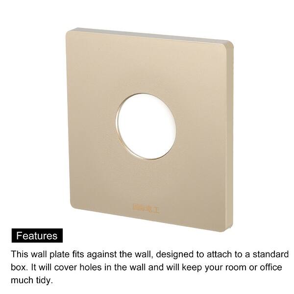 Grommet Wall Plate PC Wall Panel with 1.3 Inch Cable Through Gold Tone ...