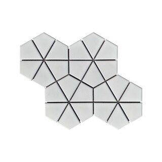 Porcelain Mosaic Tiles - White Diamond Mosaic Tiles - Bed Bath & Beyond ...