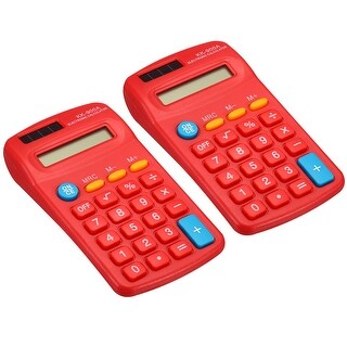 2Pcs Small Pocket Calculator 8 Digit Display Office Handheld ...