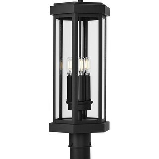 Ramsey Collection Textured Black Modern Farmhouse Post Outdoor Light ...
