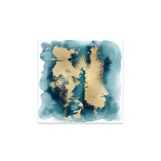 Teal Mist with Gold II Print On Acrylic Glass by Bella Riley - Bed Bath ...