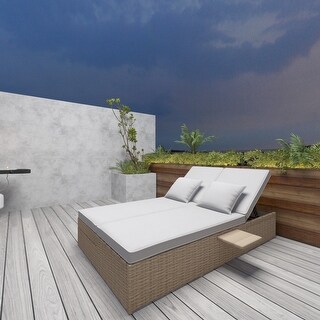 Wicker Rattan Patio Reclining Chairs with Adjustable Backrest and Seat ...