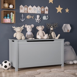 Wood Lift Top Trunk Bench with Safety Hinged Lid - Bed Bath & Beyond ...