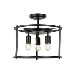 3-Light Modern Bronze Semi Flush Mount Ceiling Lighting - Bed Bath ...
