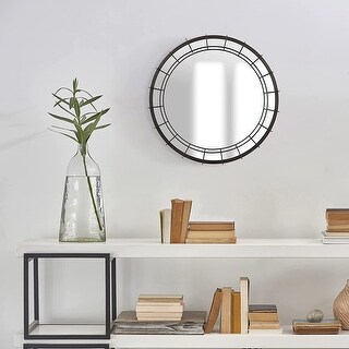 20" Caged Wire Round Wall Mirror - Bed Bath & Beyond - 37867103