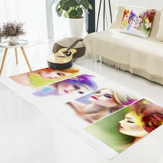 Designart 'Colorful Women Face Collage' Abstract Area Rug - Bed Bath ...