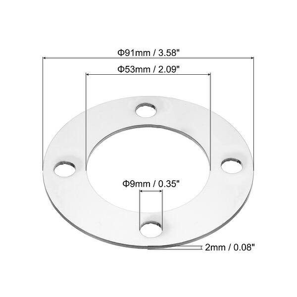 Duct Connector Flange Stainless Steel Flat Duct Mounting Plate - Silver ...