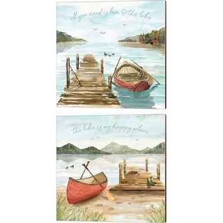 Dina June 'Lake Love B' Canvas Art (Set of 2) - Bed Bath & Beyond ...