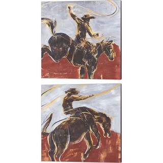 Annie Warren 'Morning Roundup' Canvas Art (Set of 2) - Bed Bath ...