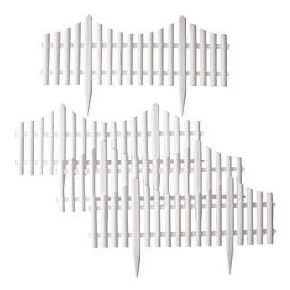 Flexible White Picket Fence Garden Border - 4pcs - NO SIZE - Bed Bath ...