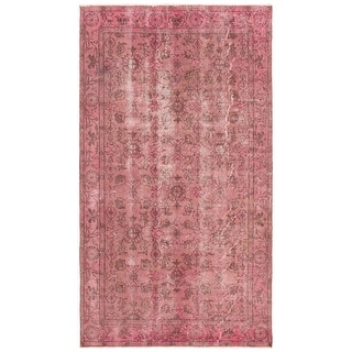 ECARPETGALLERY Hand-knotted Color Transition Salmon Wool Rug - 3'7 x 6 ...