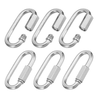 6pcs 304 Stainless Steel Chain Quick Links Screw Lock Chain Connector ...