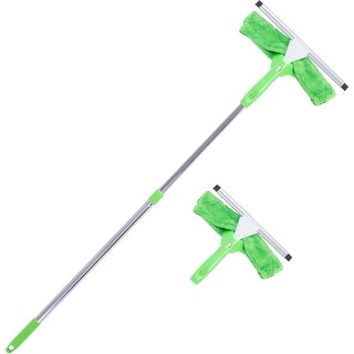Window Cleaner Set Wipers Extension Pole 2 Scrubber Pads 2 Squeegee ...