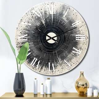 Designart "Vinyl Record Vinyl Serenade III" Music Oversized Wall Clock ...