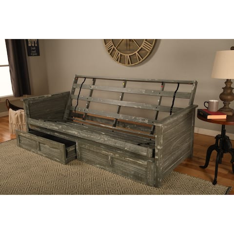 Somette Queen-size Futon with Storage Drawers, Mattress Not Included ...
