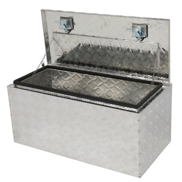 36" Aluminum Under Body Toolbox 5 Bar Tread Silver - N/A - Bed Bath ...