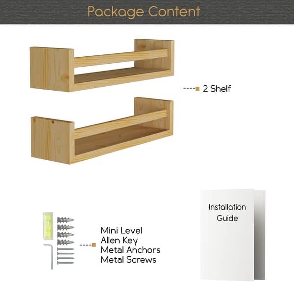 Wallniture Elba Wall Mounted Kids Shelves Nursery Storage Toy Organizer ...