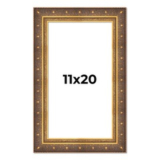 11x20 Frame Vintage Gold Solid Wood Picture Frame | 2.5 Inch Moulding ...