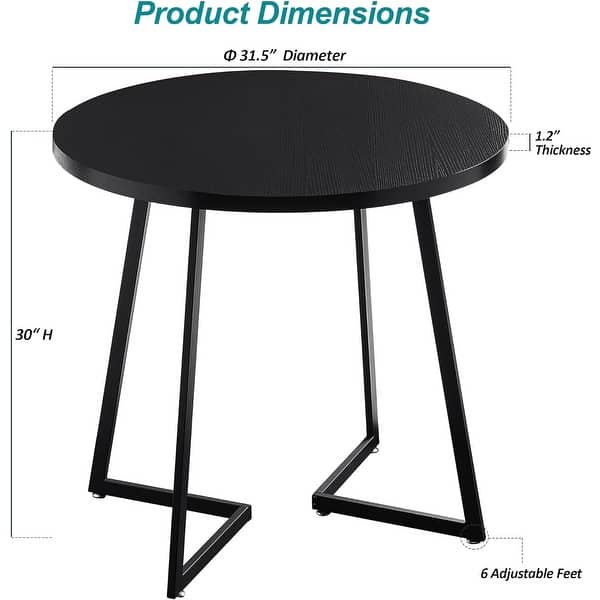 round dining table for 2 dimensions